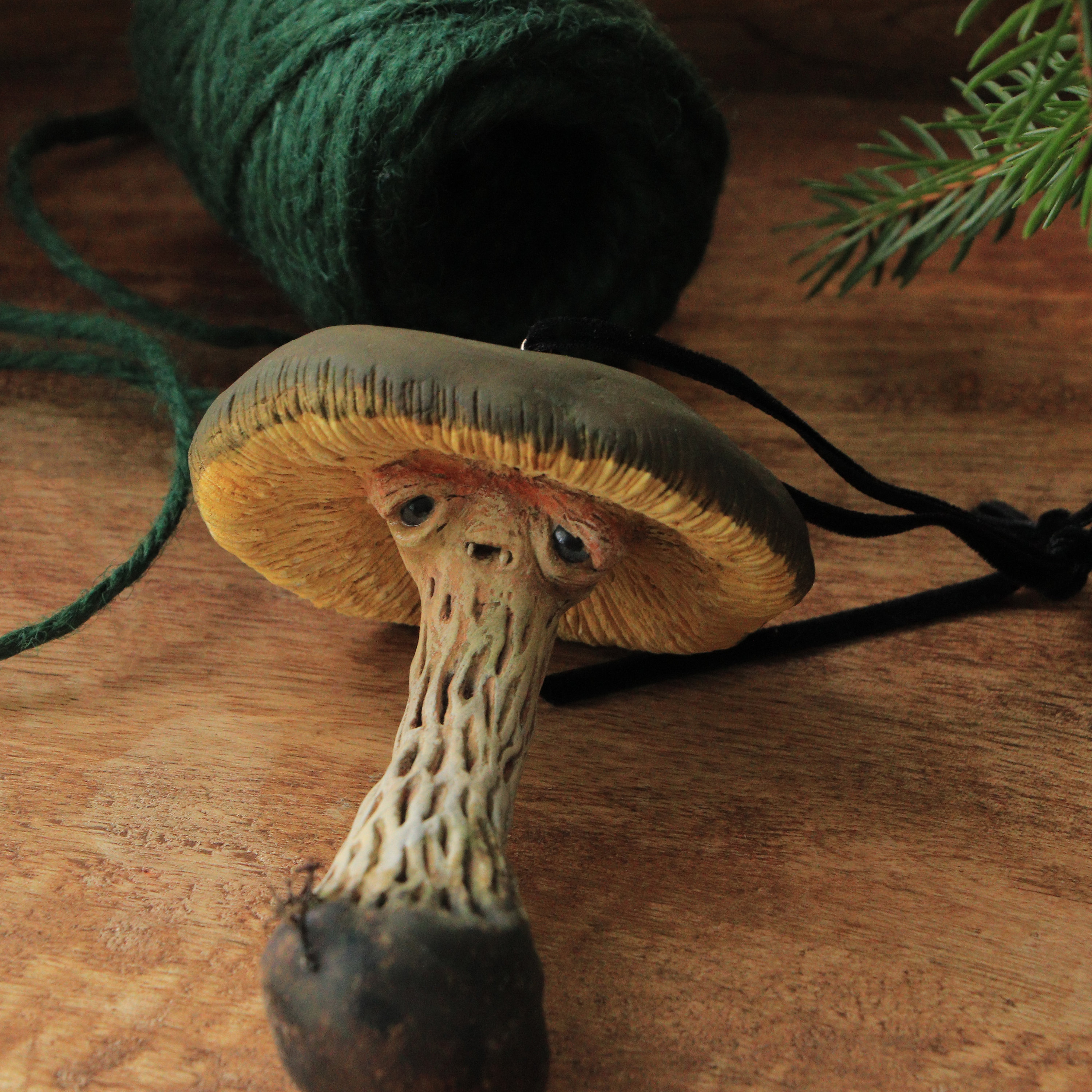 Mushroom - Christmas Tree Decor - OOAK Handmade Sculpture - Unique ...