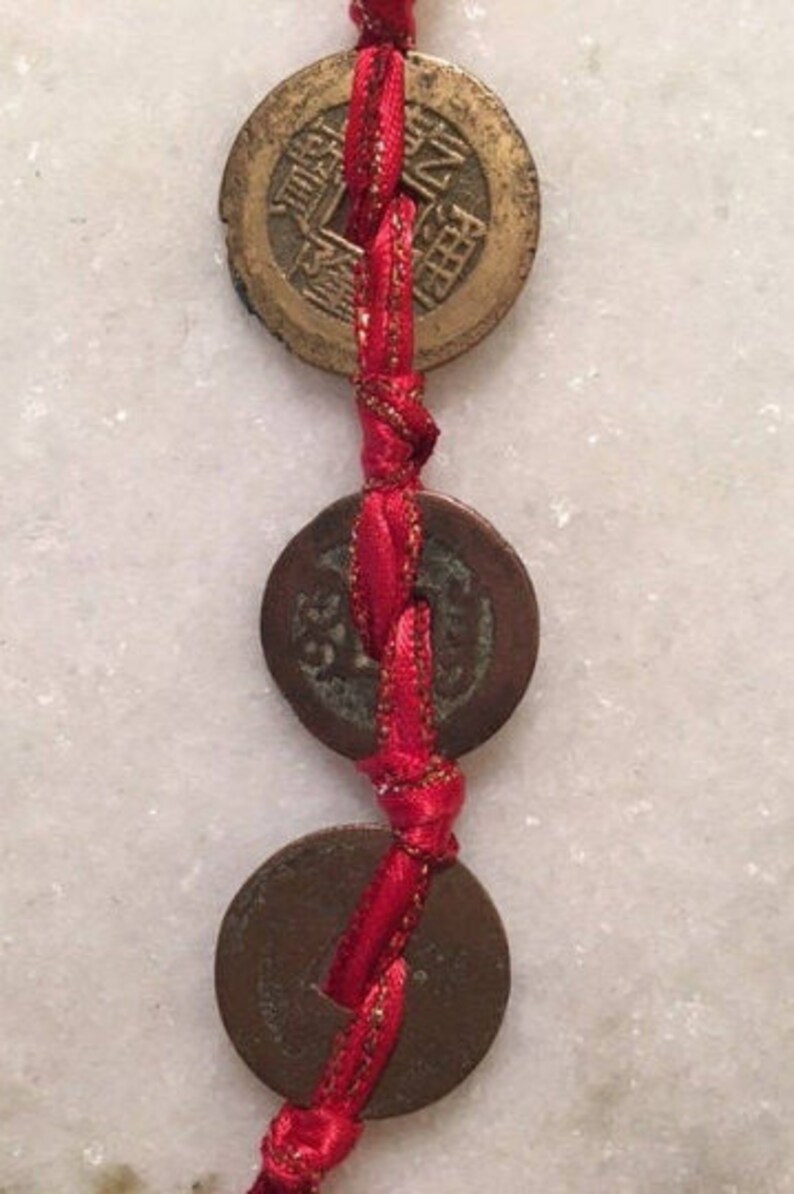 Authentic Feng Shui TRIPLE Coin Chain - Etsy
