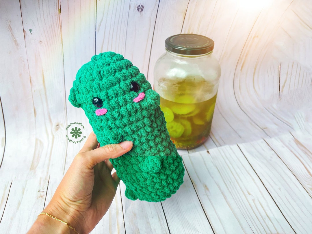 Pickle Plush Crochet Amigurumi Pickle Toy Stress Ball - Etsy