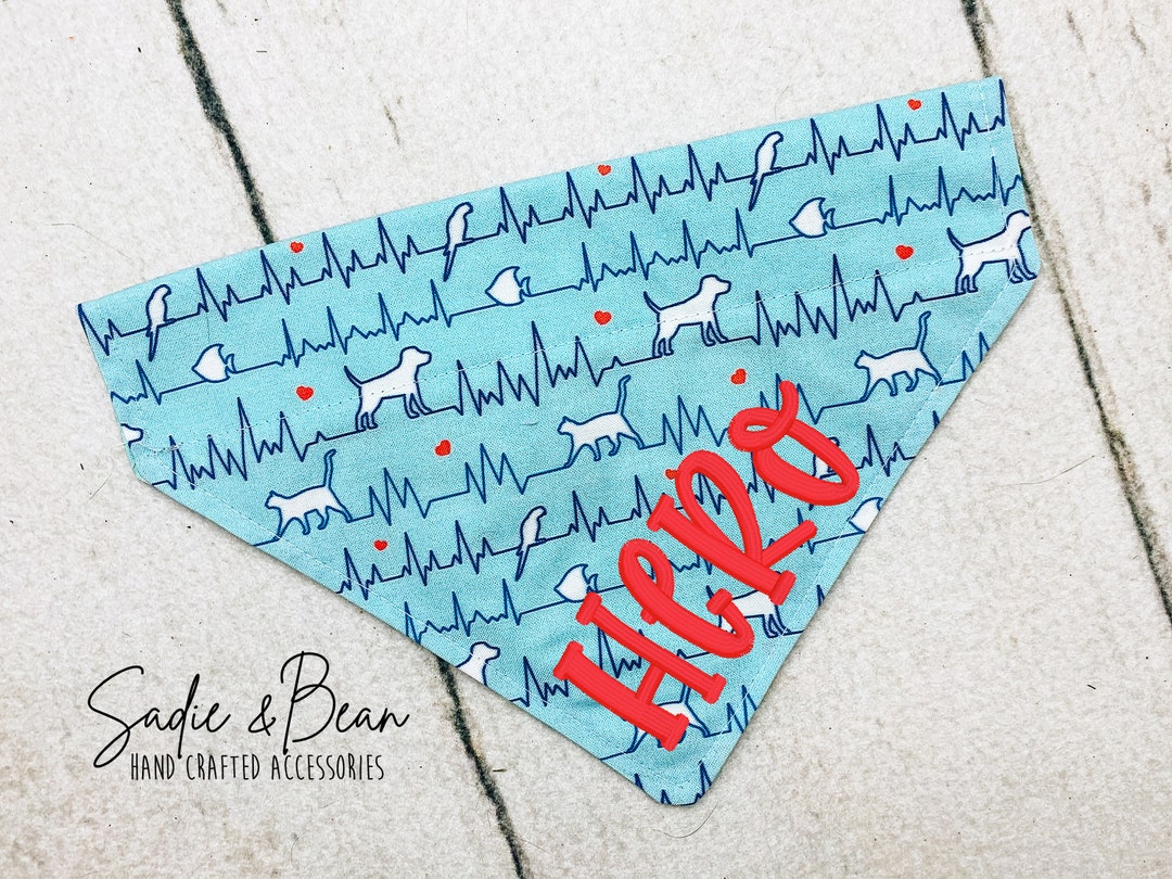Vet, Dog Bandana, Embroidered, Service Dog, Comfort Dog, Surgery, Ekg ...