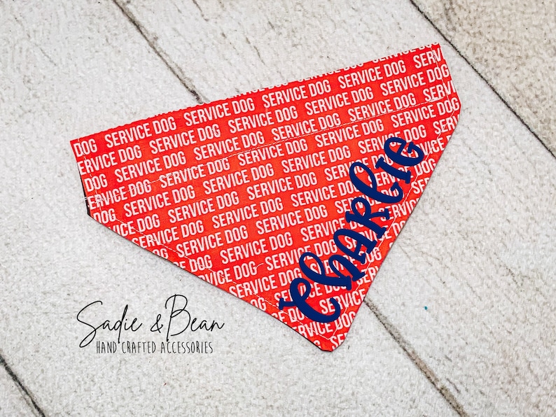 Personalized Dog Bandana, Embroidered, Service Dog, Therapy Dog ...