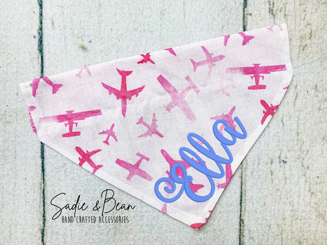 Airplane Dog Bandana, Embroidered, Pilot, Flight Attendant, Air Force ...