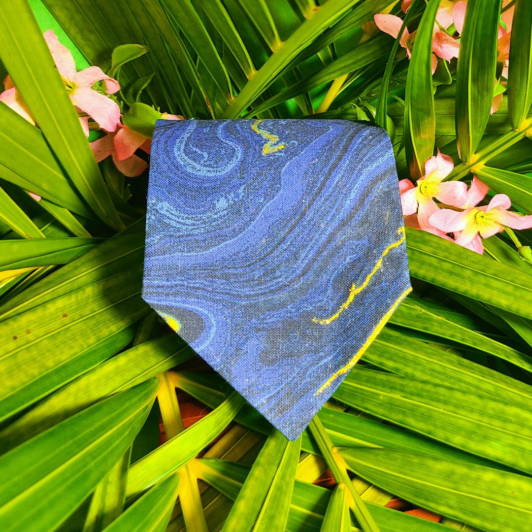 Shades of Blue Necktie, Marble, Swirls, Black and Blue, Gold, Metallic ...