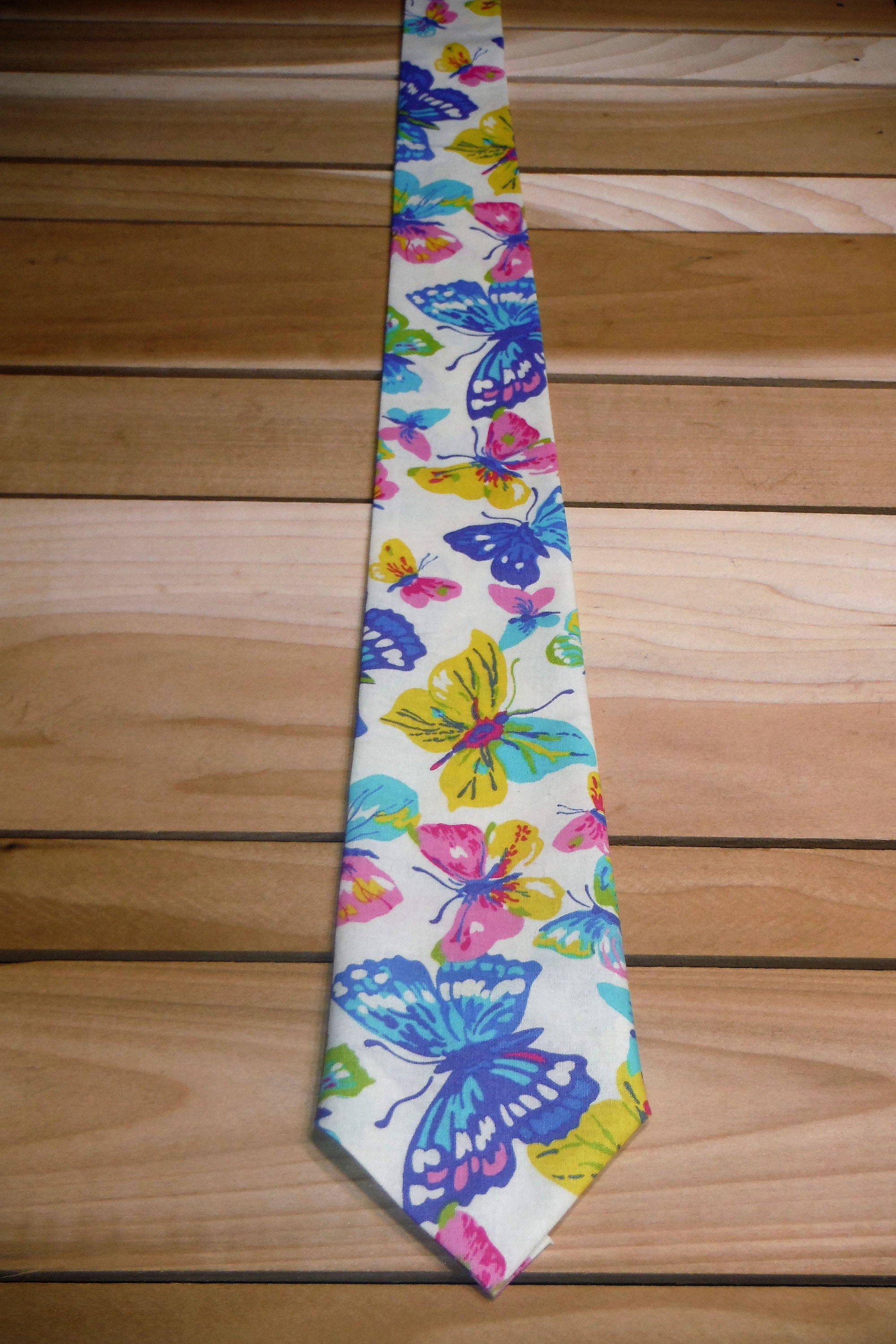 Bright Pastel Butterflies Necktie Insect Necktie Butterfly - Etsy