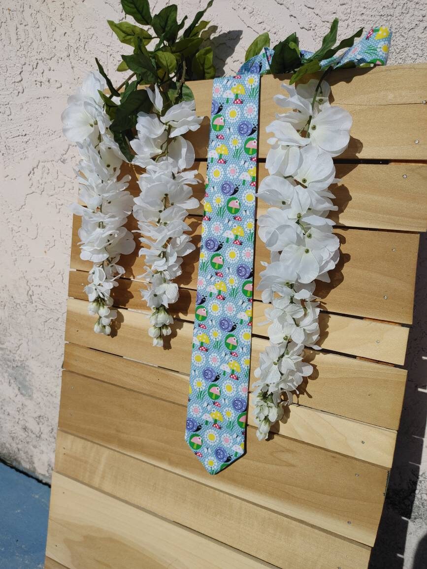 Snails Ladybug and Butterfly Necktie Pollinator Tie Insect | Etsy