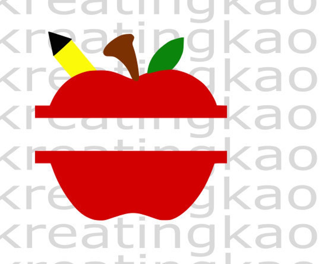 Teacher's Apple SVG & PNG - Etsy