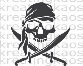 Jolly Roger Svg - Etsy Australia