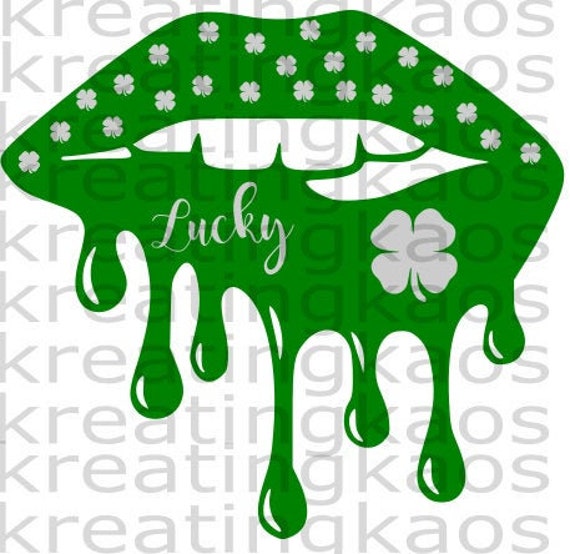 St Patrick's Day Lips SVG/PNG Cut File and Sublimation - Etsy