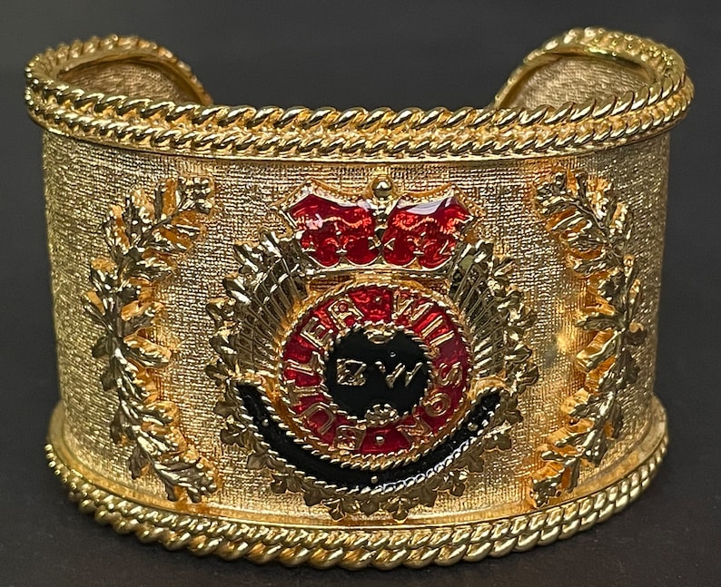 Huge Vintage Butler and Wilson (B&W) Signed Iconic Gold Tone and Red ...