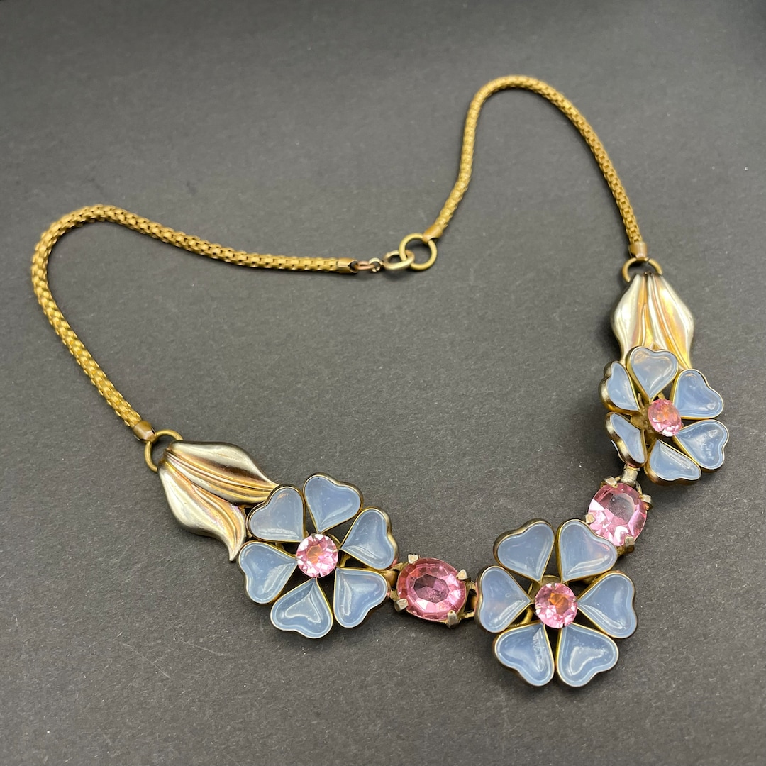 Rare Vintage Possibly Crown Trifari Alfred Philippe Pale Blue Poured ...