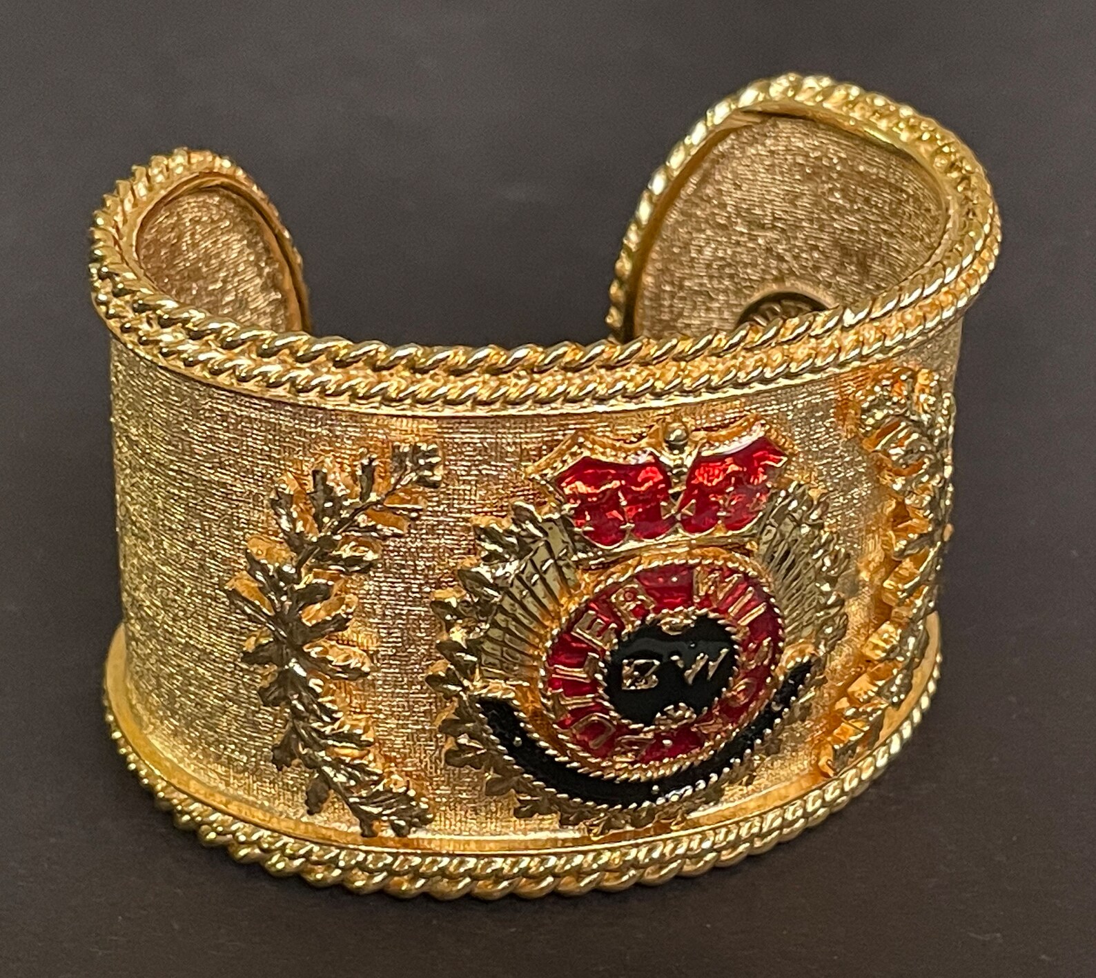 Huge Vintage Butler and Wilson (B&W) Signed Iconic Gold Tone and Red ...