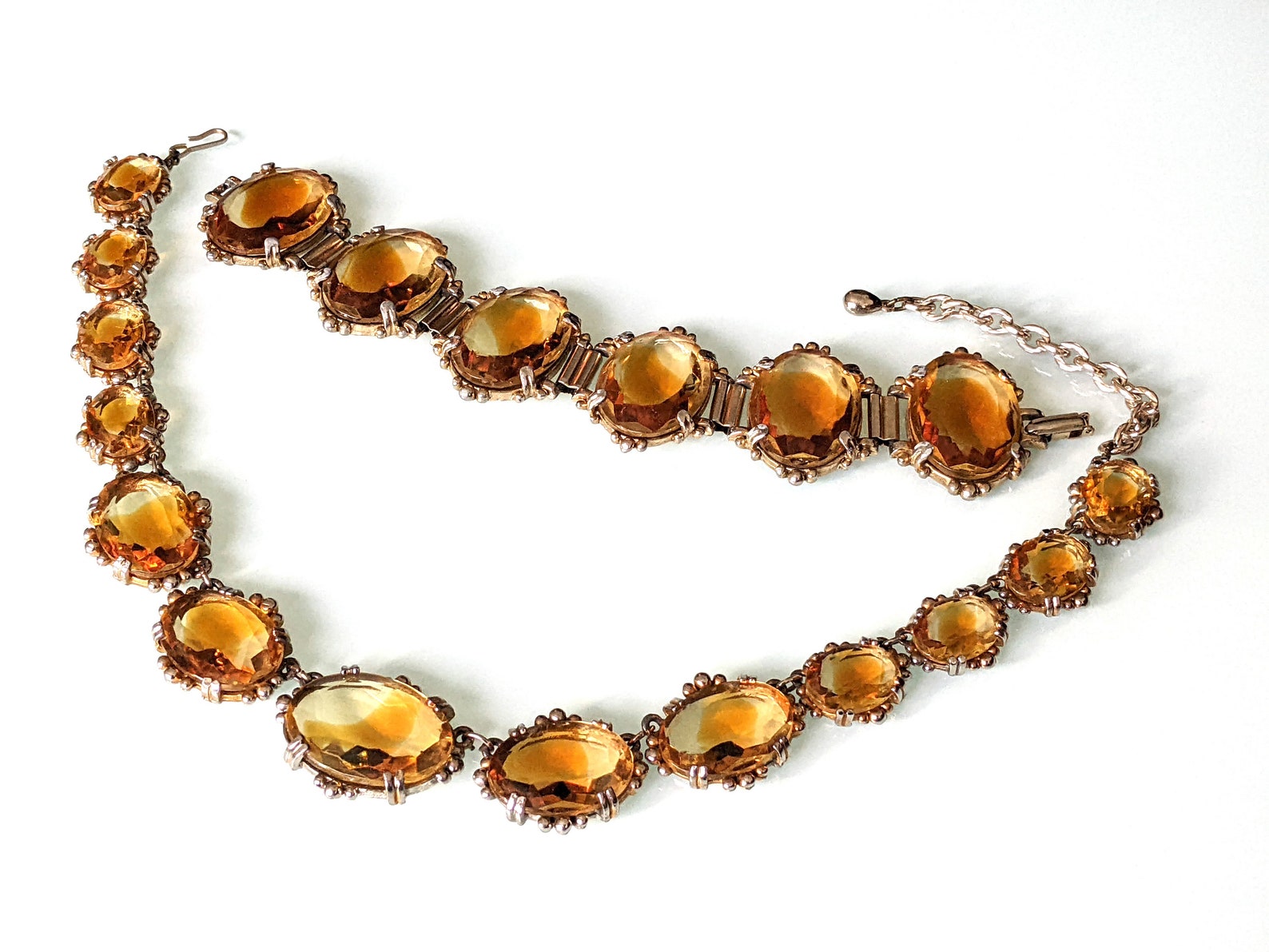 Vintage Bi-colour Bi-tonal Topaz / Citrine and Jonquil Glass - Etsy UK