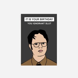 DWIGHT SCHRUTE BIRTHDAY | 4X6 | the Office Funny Birthday Card - Etsy