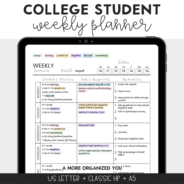 Student Planner - Etsy