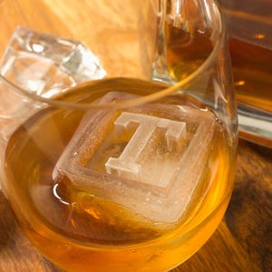 Custom Monogrammed Whiskey Ice Tray, Personalized Silicone Cocktail Ice ...