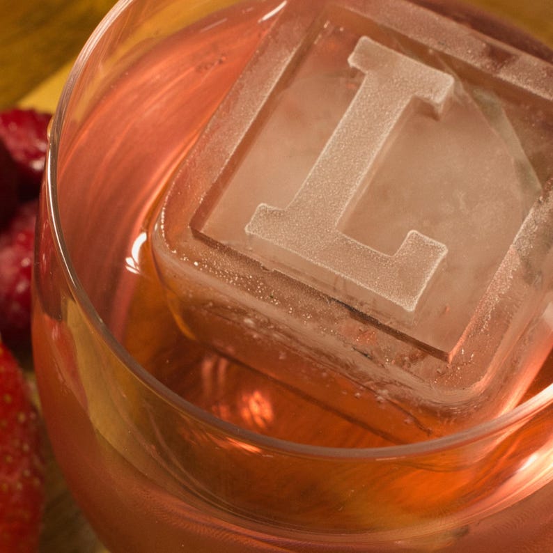 Custom Monogrammed Whiskey Ice Tray, Personalized Silicone Cocktail Ice ...