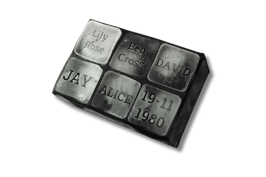 Personalised Ice Cube Tray - 6 Customised Cubes for Elegant Cocktails ...