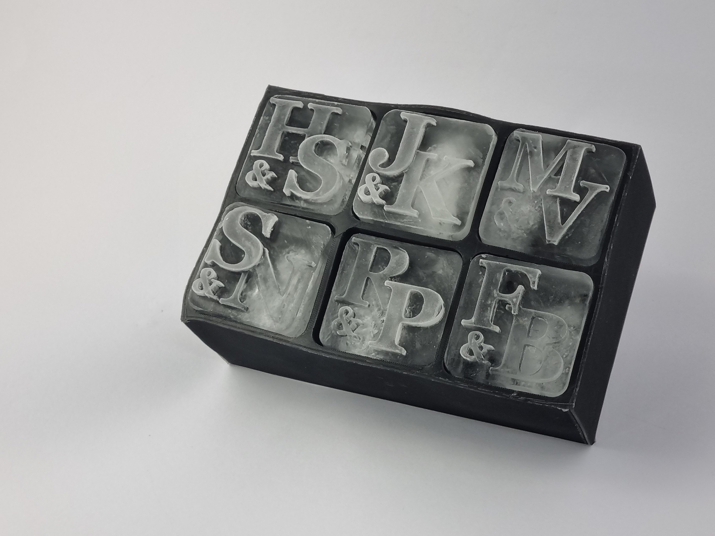 Initials as a Monogram in Ice, Great Personal Gift, Business Gift, or ...