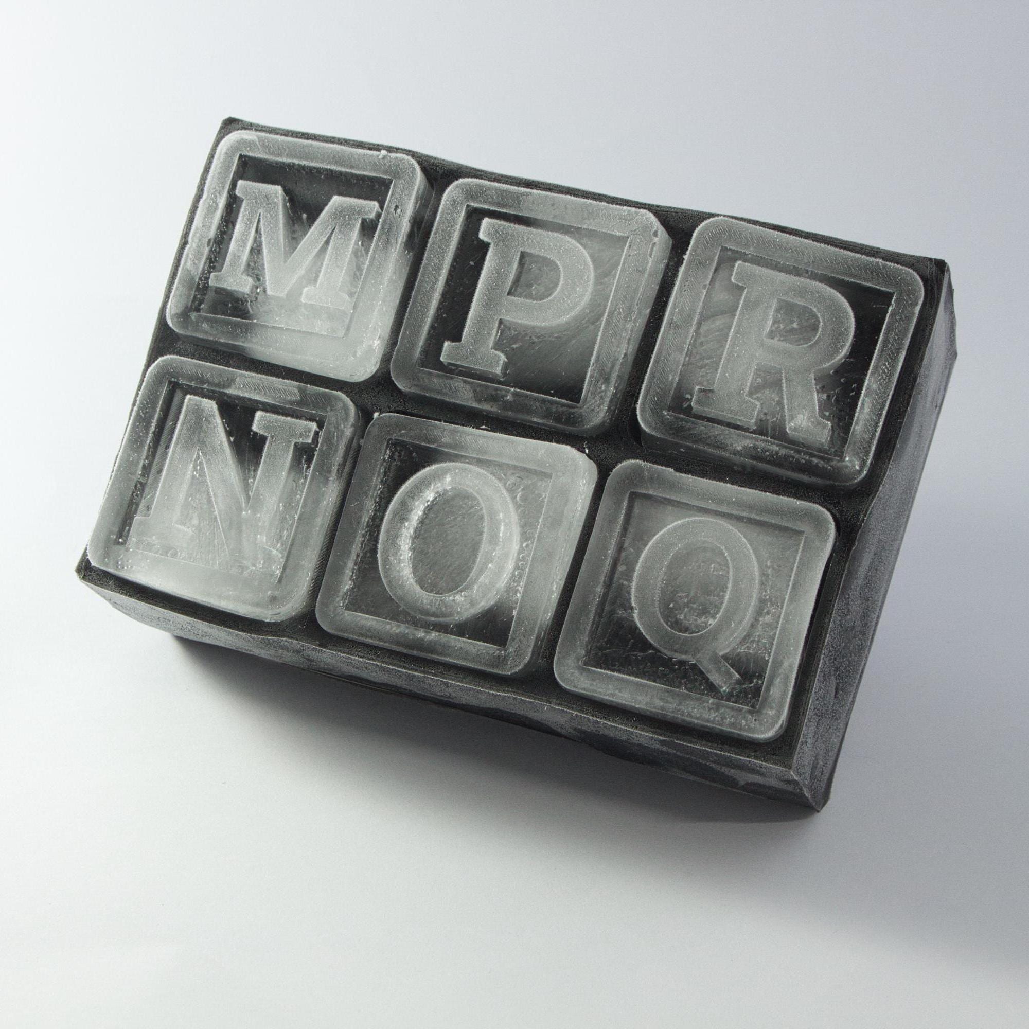 Custom Monogrammed Whiskey Ice Tray, Personalized Silicone Cocktail Ice ...