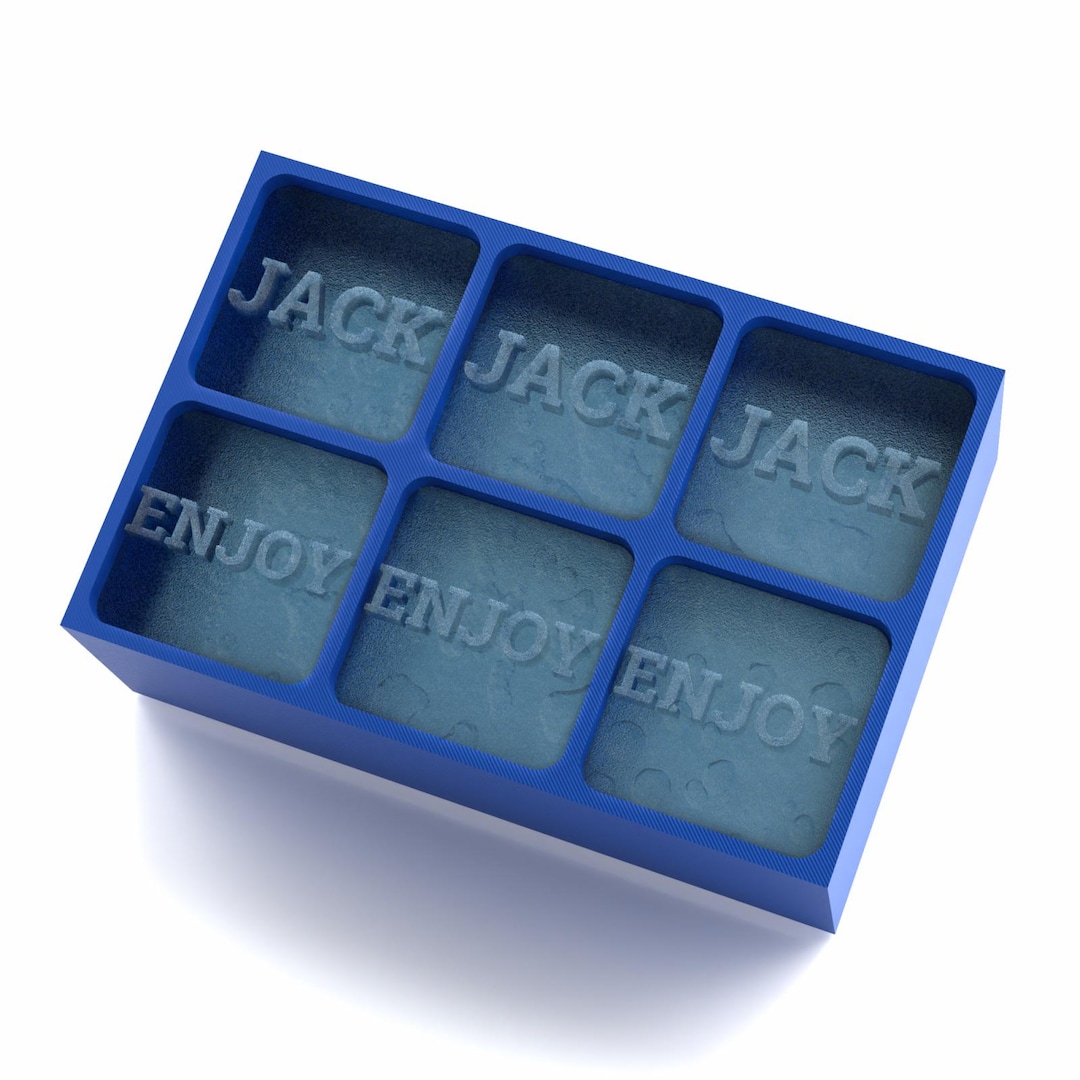 Custom Blue Ice Cube Tray With Names or Words – Personalised Silicone ...