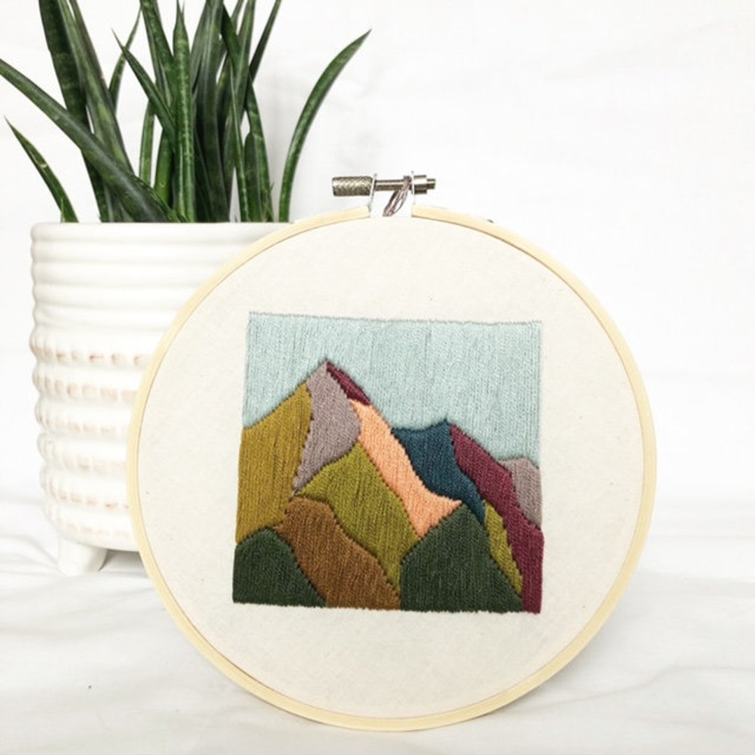 Rocky Mountains Embroidery - Etsy