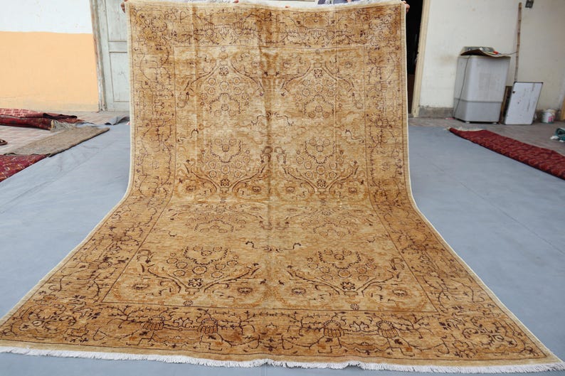 Vintage Chobi Rug | 8x6 Ft, Handmade Wool Floral Carpet - Etsy