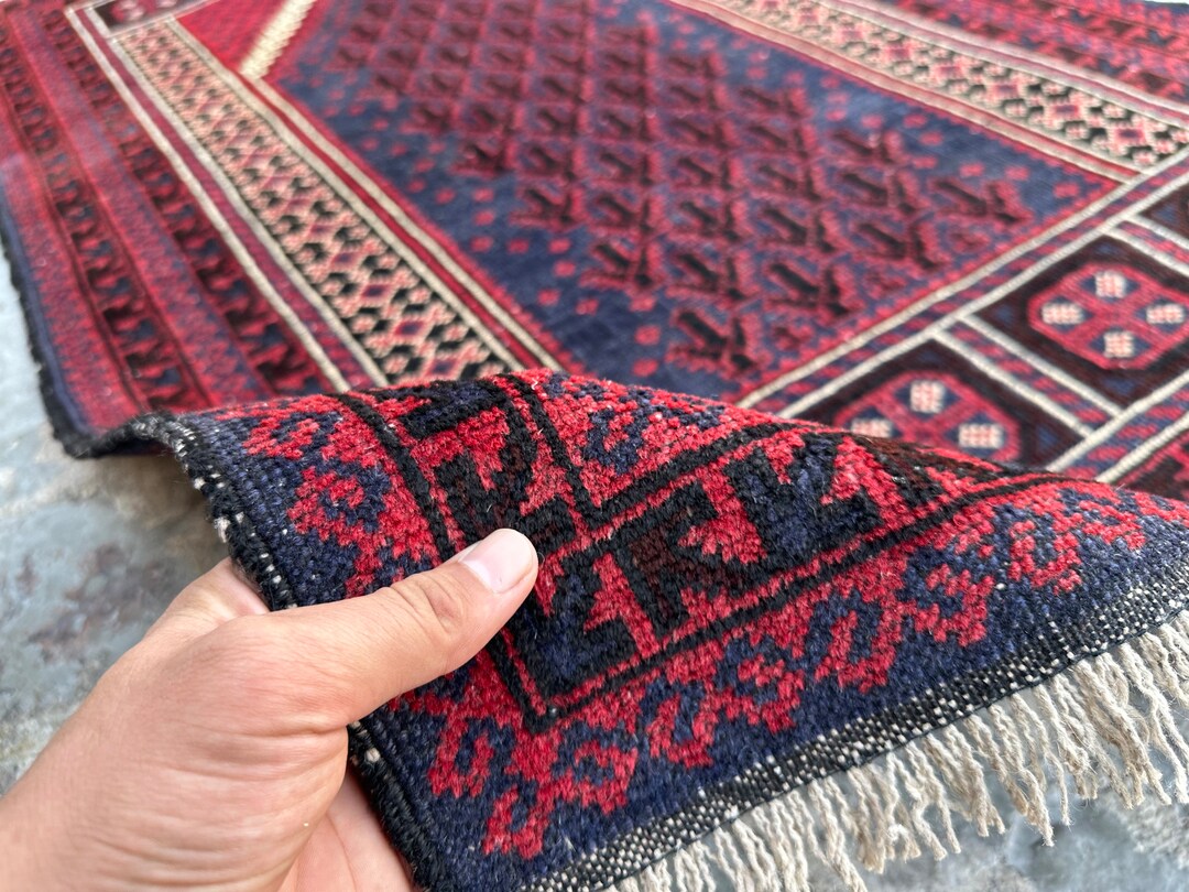 Prayer Rug, Afghan Baluchi Rug, 3.1x5.2 Ft. Wall Hanging Rug, 100% Soft ...