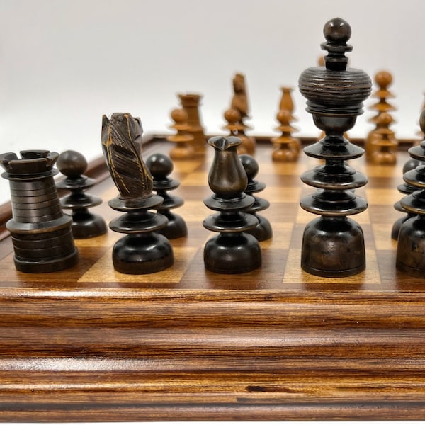 Antique Chess Set - Etsy