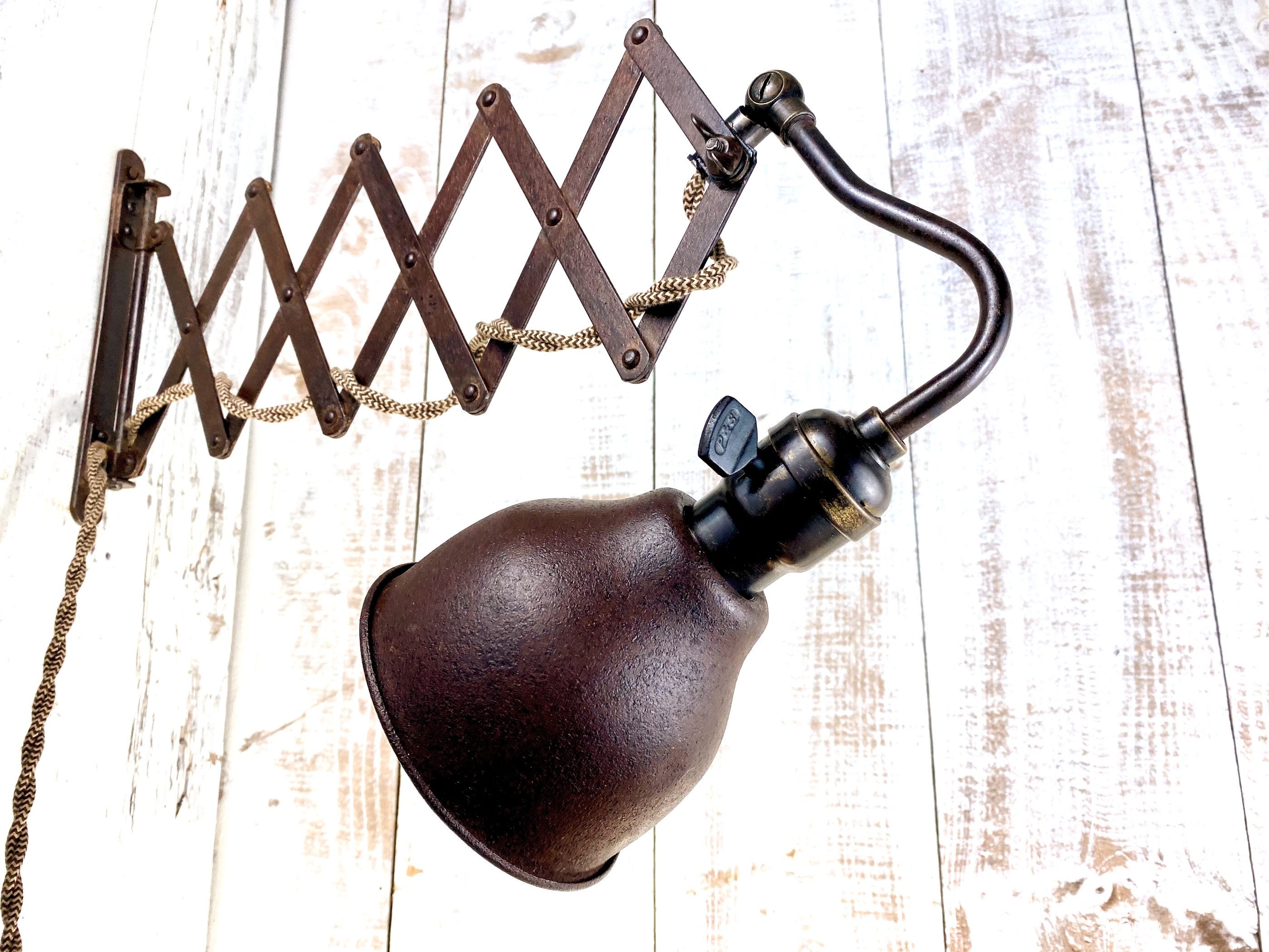 Rustic Gooseneck Scissor Lamp Multi Axis Adjustable Extension - Etsy