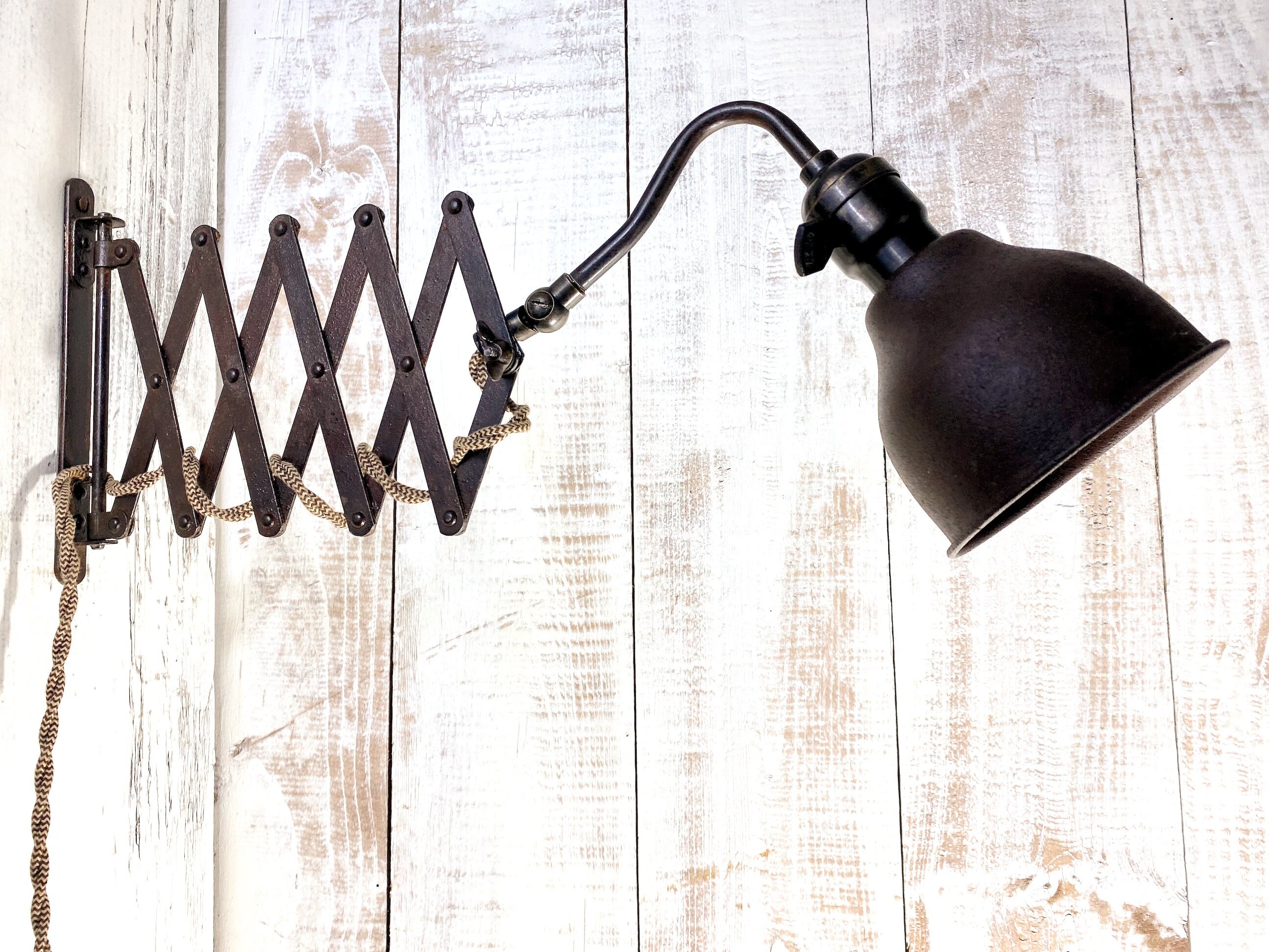 Rustic Gooseneck Scissor Lamp Multi Axis Adjustable Extension - Etsy