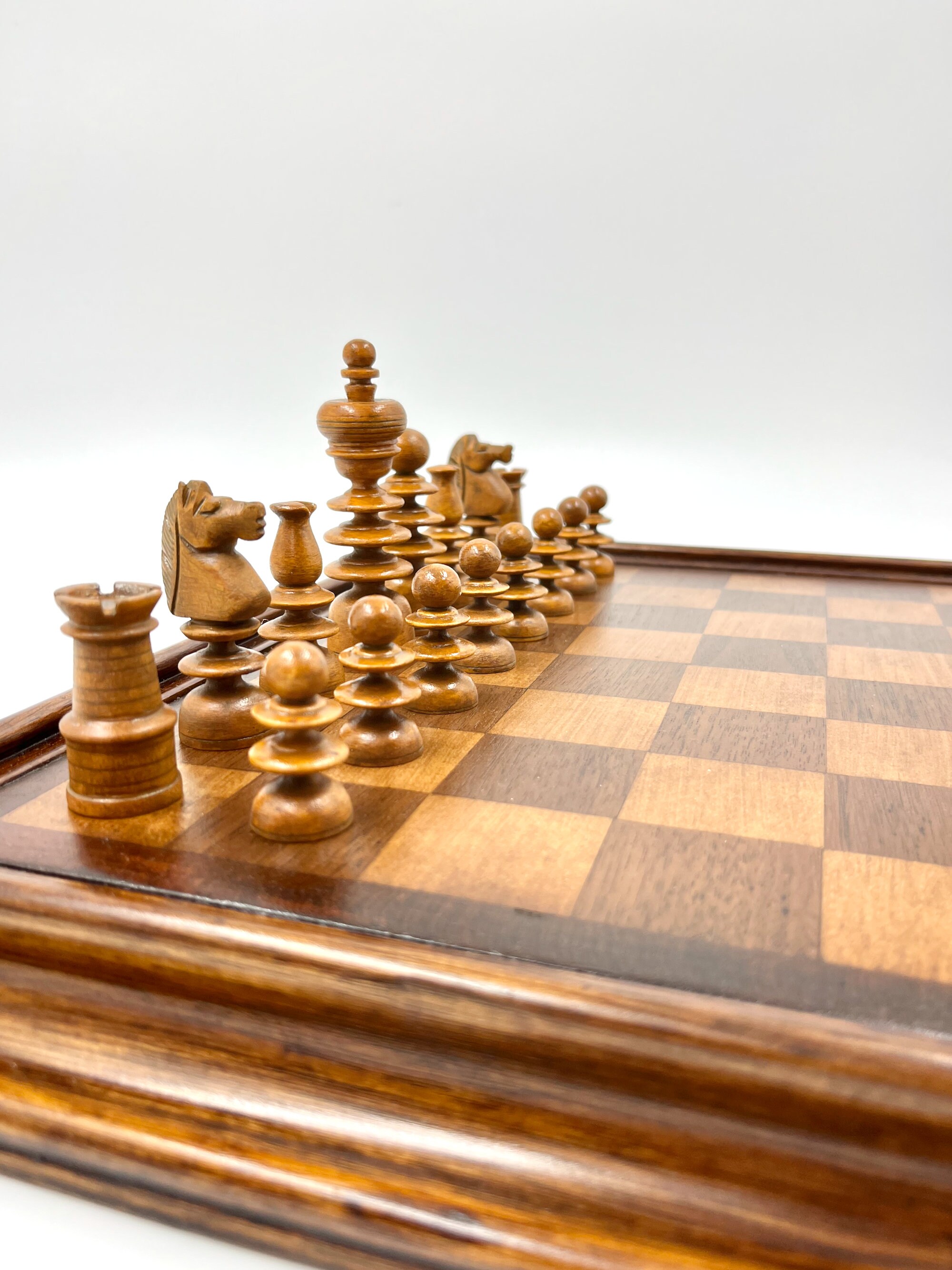 St George Chess Relic Hand Turned Antique English Tournament Set 32 ...