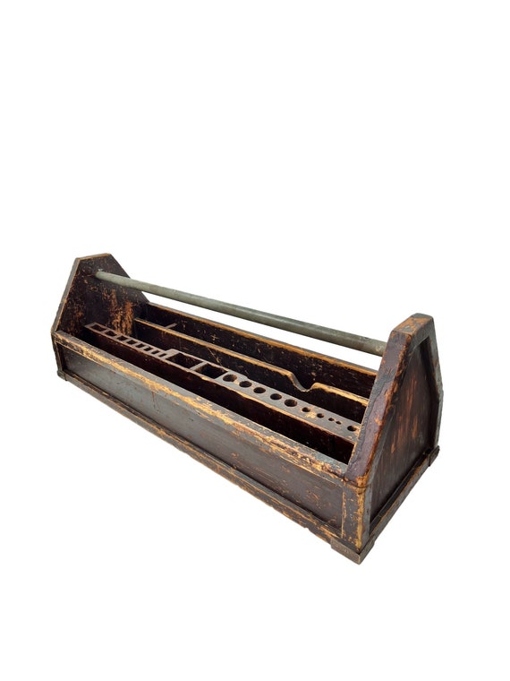 Primitive Carpenter's Caddy Extra Long Handmade Wooden - Etsy