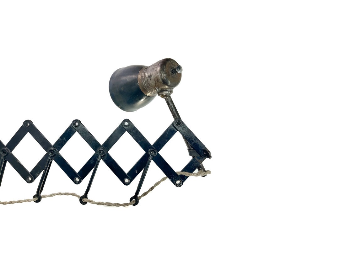 Ukrainian 'bell' Scissor Swivel Lamp One of A Kind Extension Fixture ...