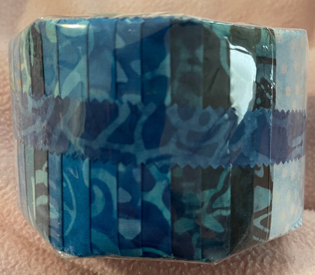 Java Batik 2-1/2" Strips Blues - Etsy