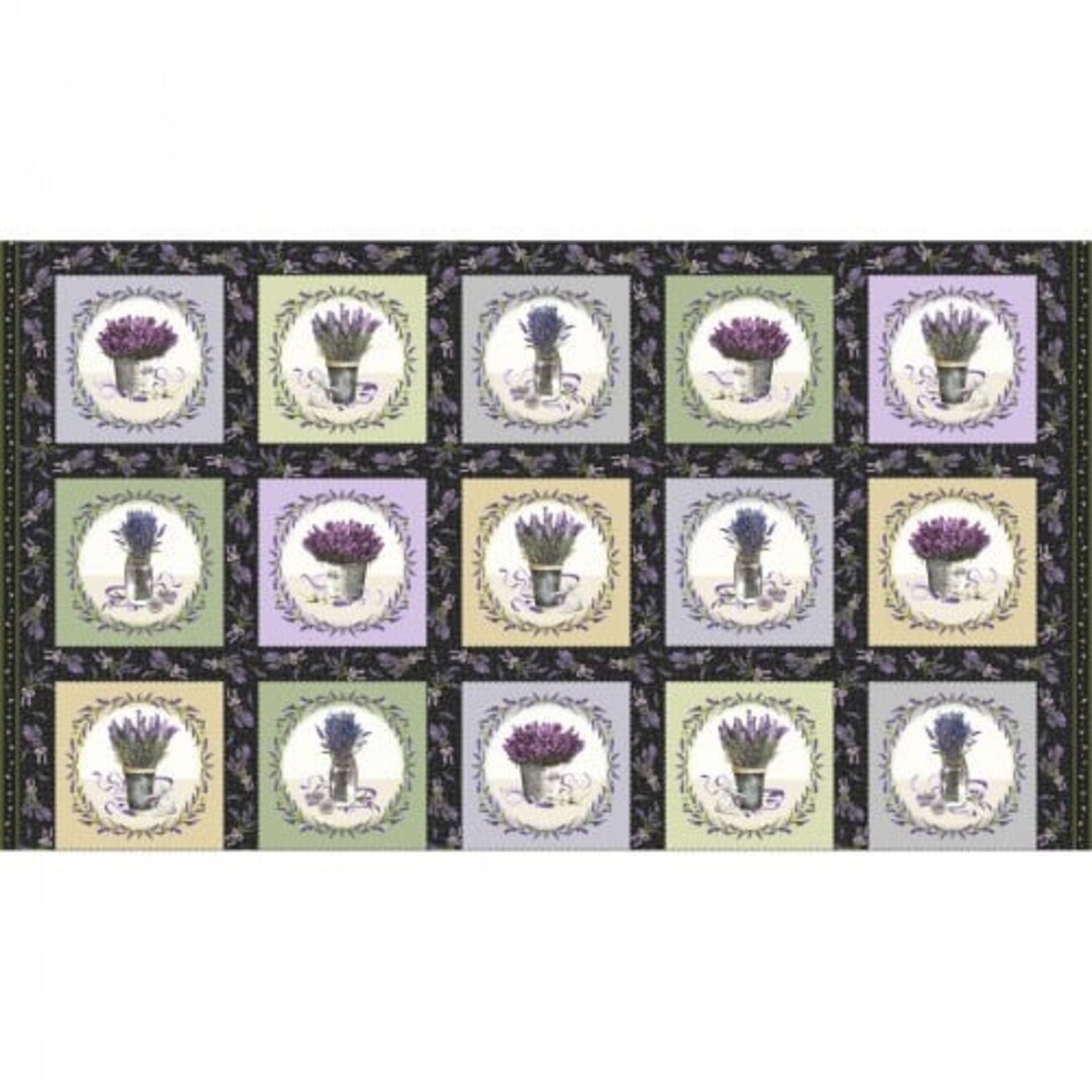 Lavender Sachet Running Blocks Black by Maywood Studio - Etsy