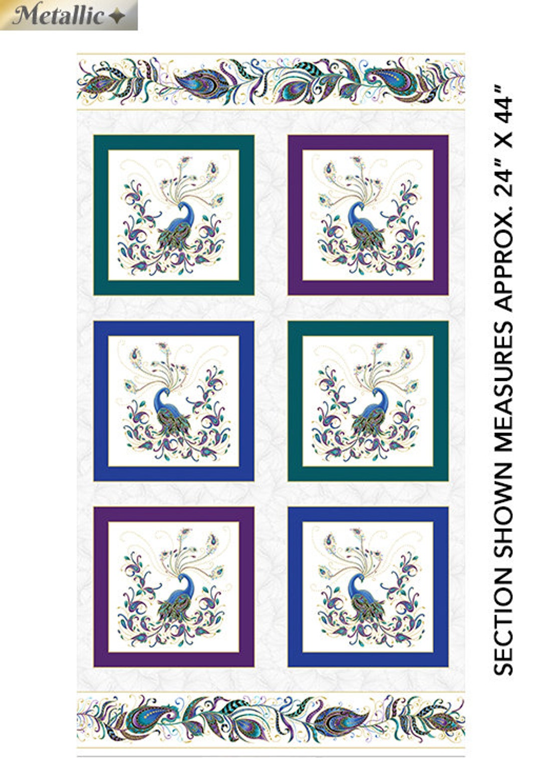 Peacock Flourish Collection - Flourish Box Panel White - Etsy