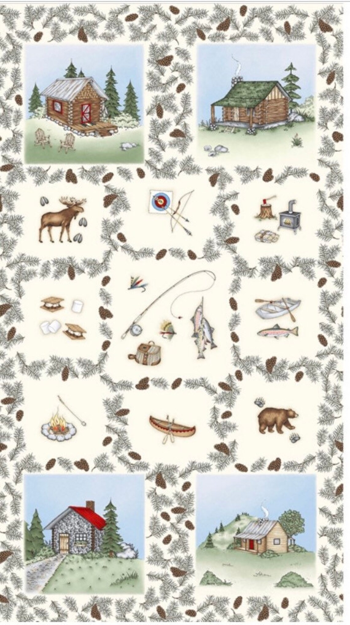 Cozy Cabin Panel - Etsy
