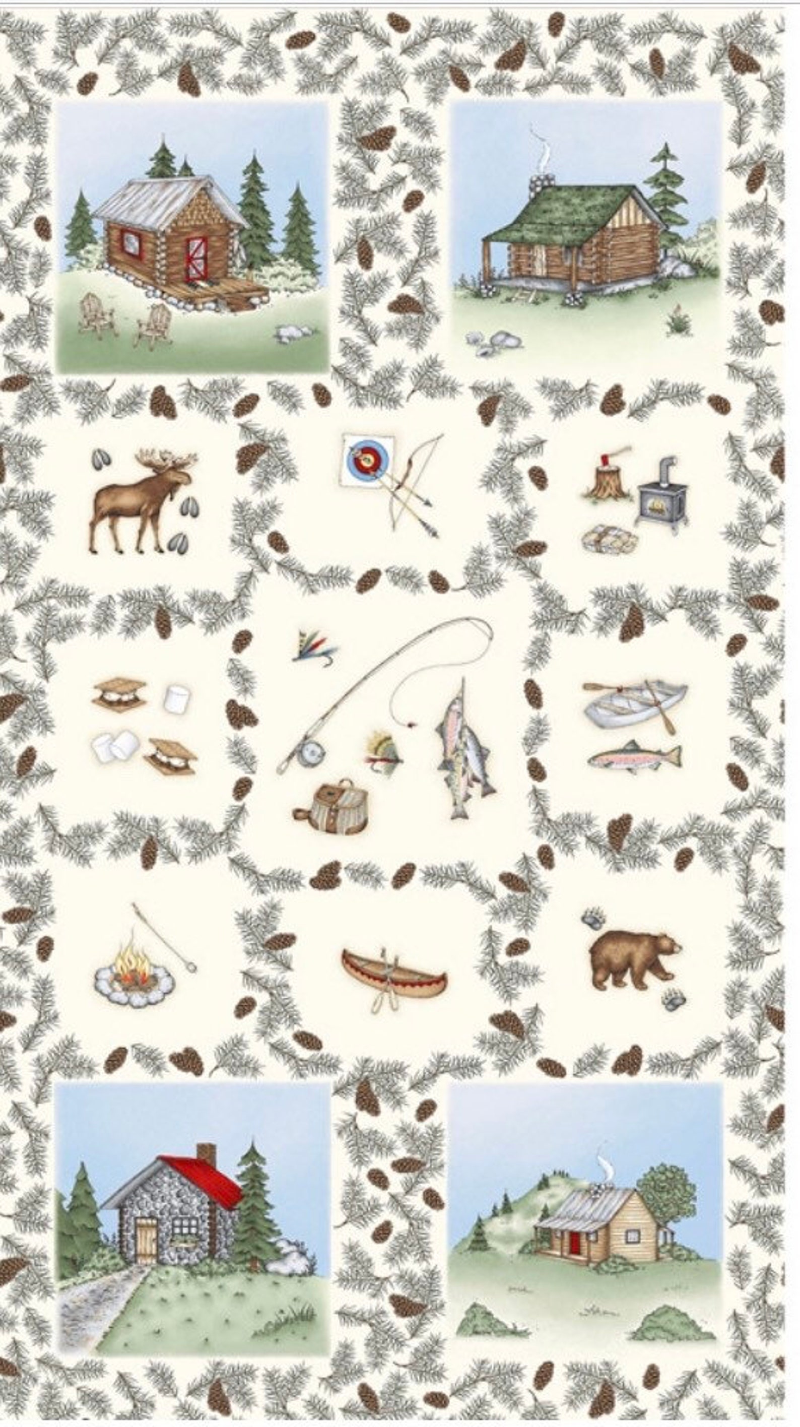 Cozy Cabin Panel - Etsy