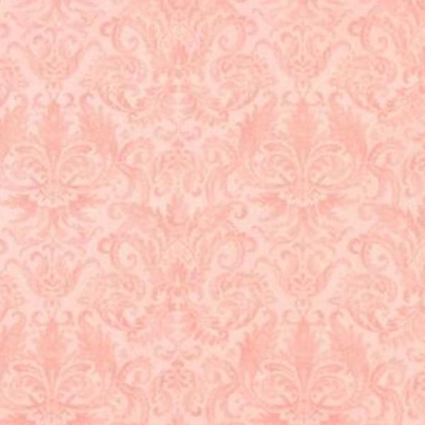 Pink Damask Fabric - Etsy