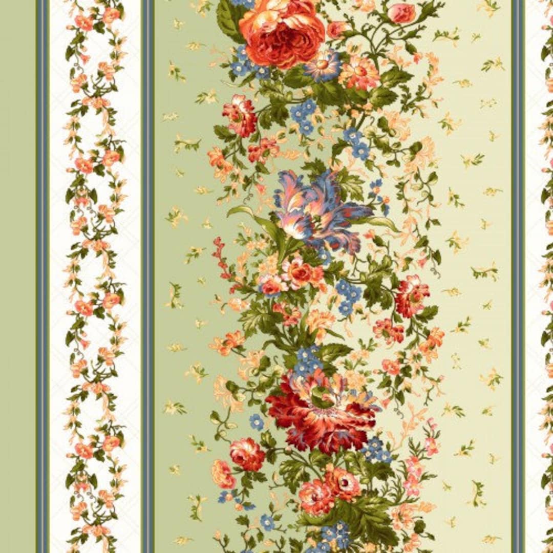Belle Epoque Border Stripe Green MAS 9873-G - Etsy