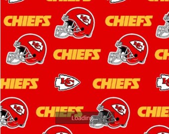 KANSAS CITY Chiefs Licensed NFL 58 Inch Cotton Fabric - Etsy
