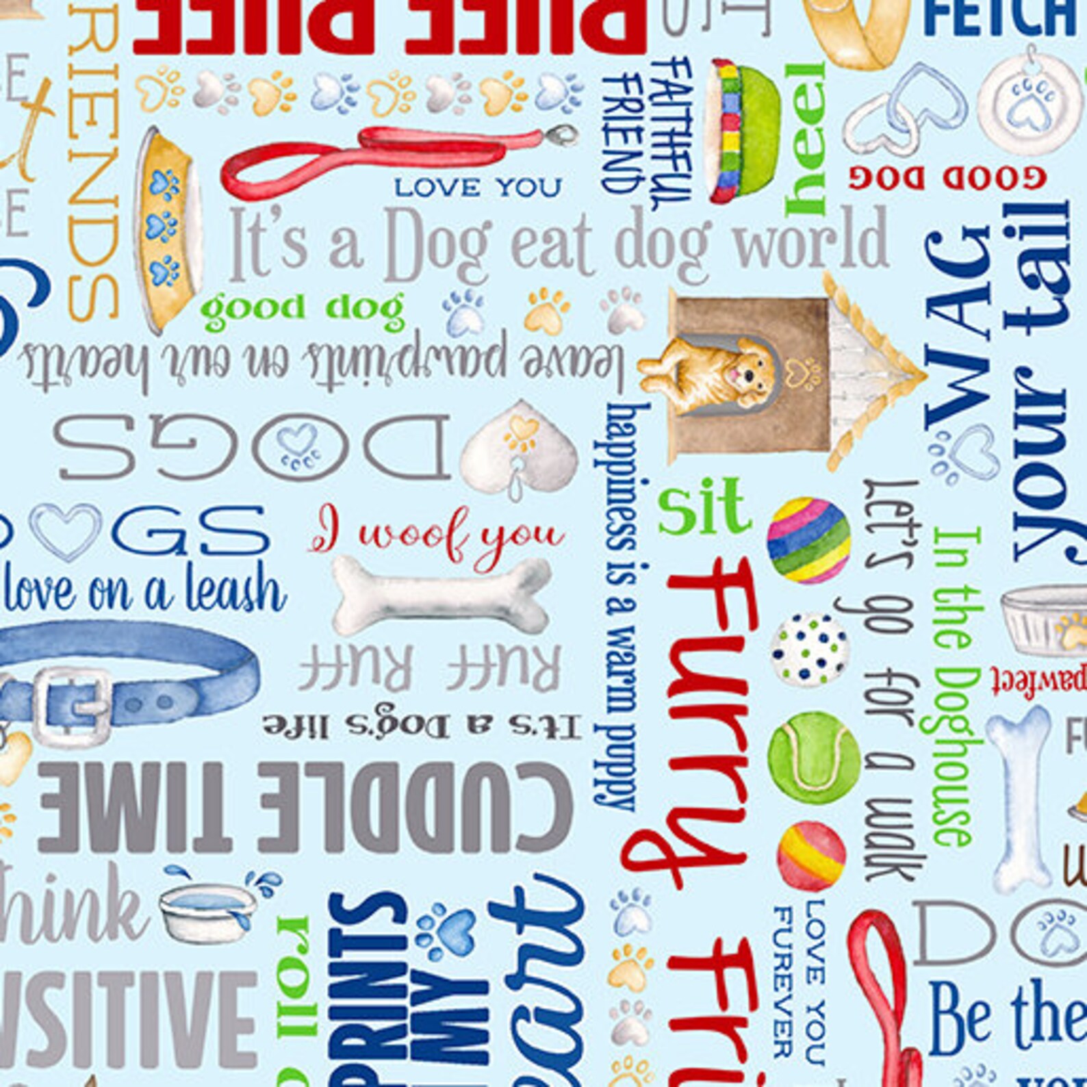 Think Pawsitive Words Light Blue - Etsy