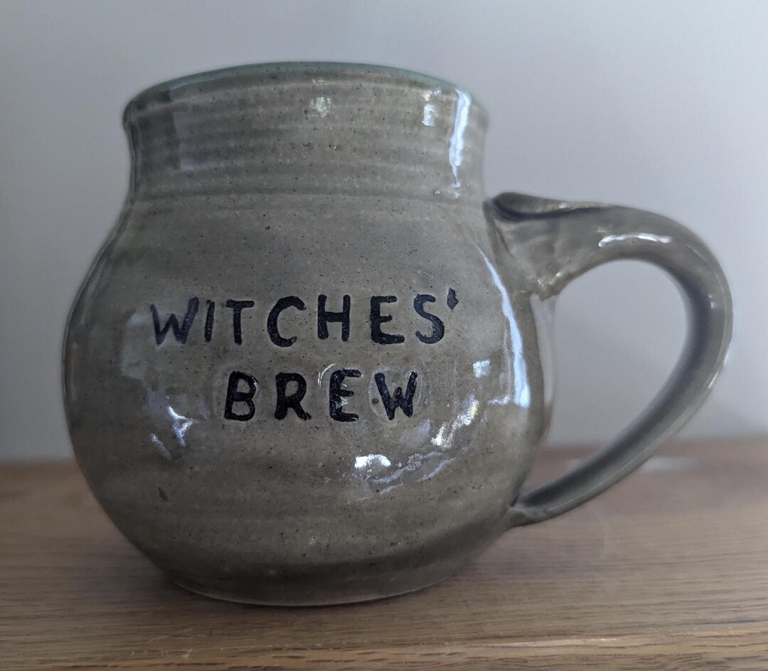 WITCHES' BREW Cauldron Mug by TC Pottery Studio Smoky Celadon Art Glaze ...