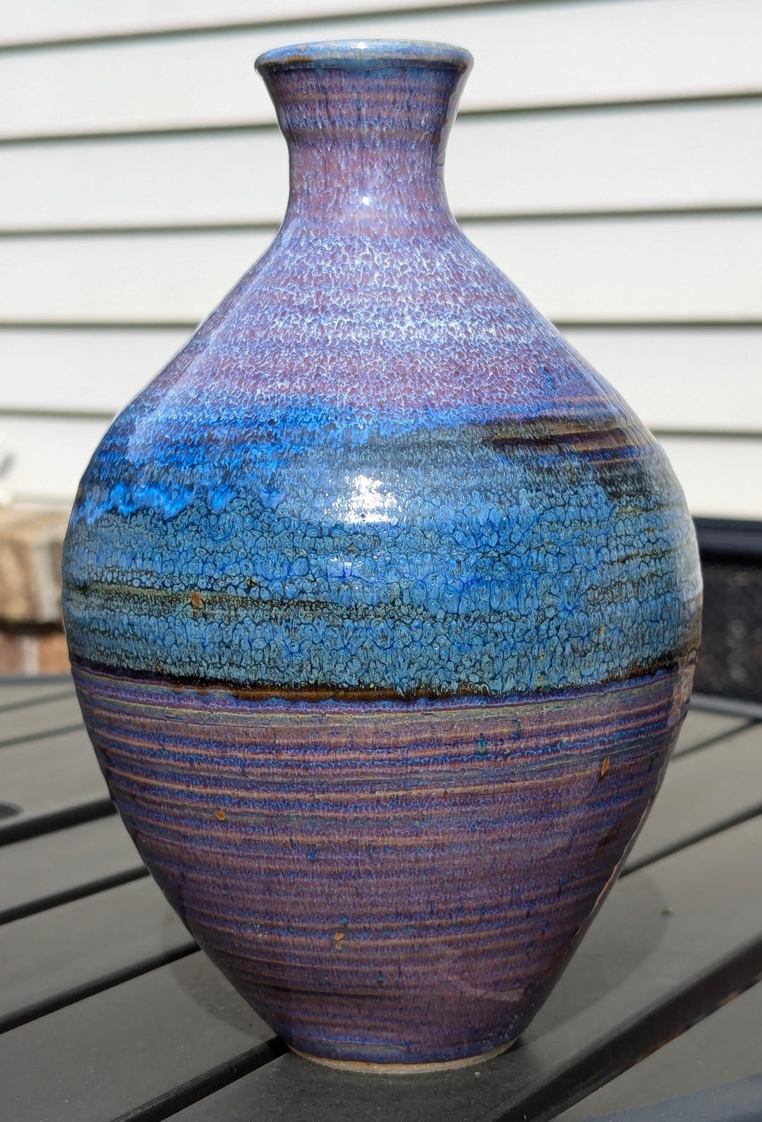 BARB'S VASE by TC Pottery Studio - Blue & Plum Crazy Art Glazes ...