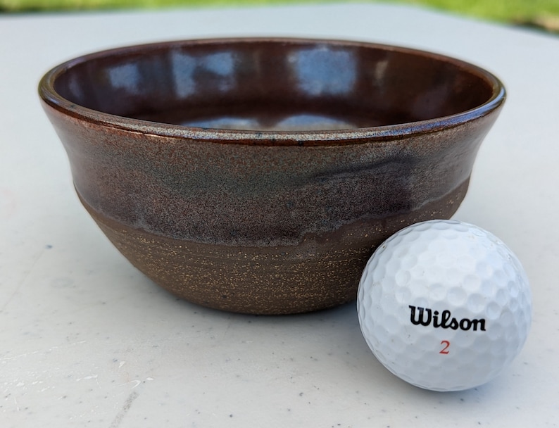 STONEWARE BOWL by TC Pottery Studio - Brown Clay W/ Beetlejuice Art ...