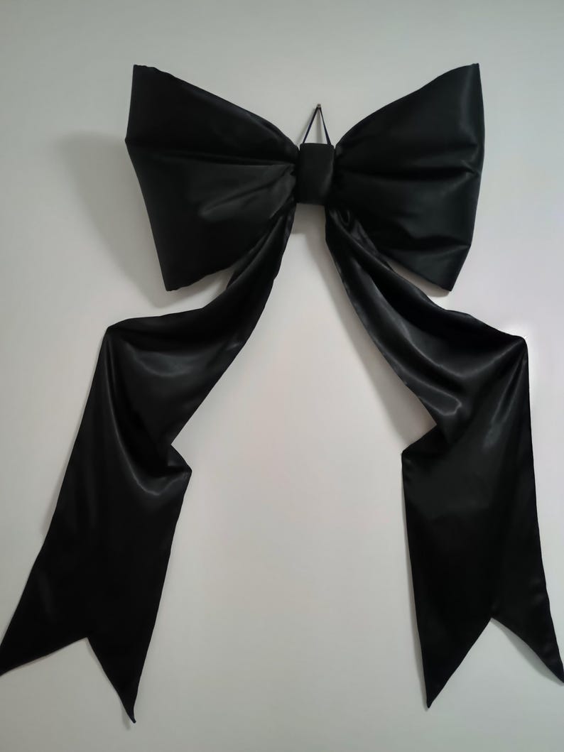 Black Satin Giant Bow: Party Wall Decor Gothic Interior Gothic ...