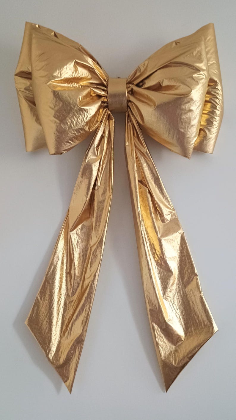 Giant Golden Bow Gold Bow Giant Ribbon Car Showroom Gold Party Bow ...