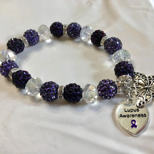 Lupus Bracelet Lupus Awareness Bracelet F Lupus Bracelet - Etsy