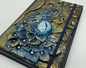 Dragon Book Cover, Journal, Fimo Book Diary, Anthicreativetouch, Dragon ...