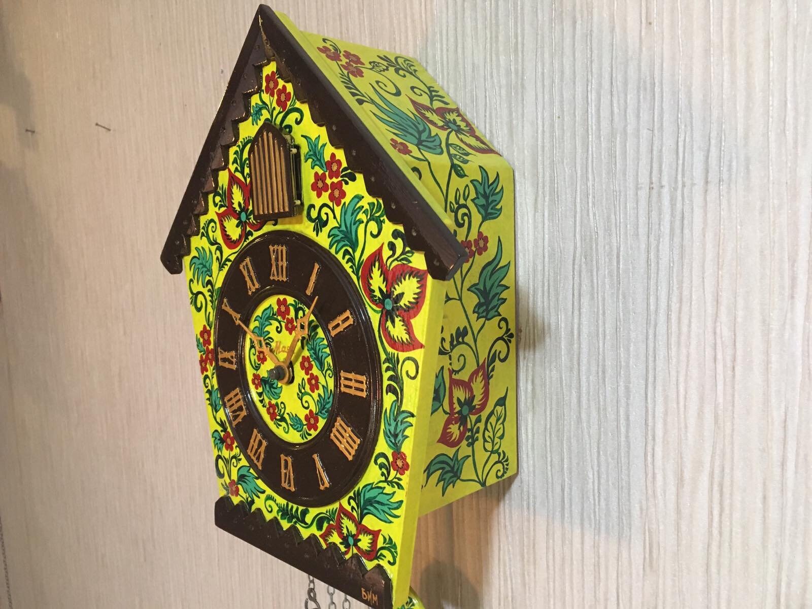Soviet Vintage Cuckoo Clock USSR clock Wooden clock Hand | Etsy
